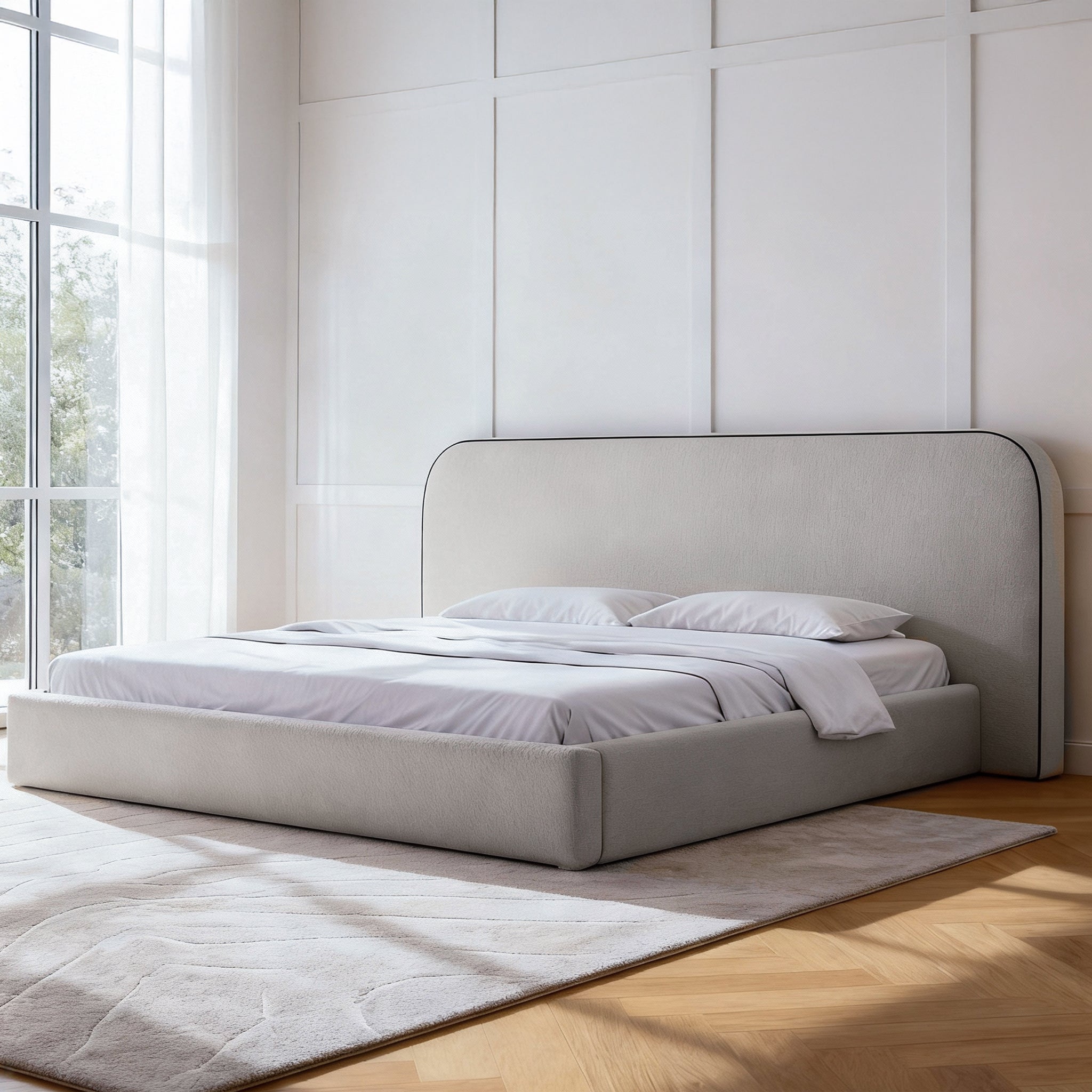 Bliss Bed Modern Premium Upholstered Bed Frame Studio Obliq